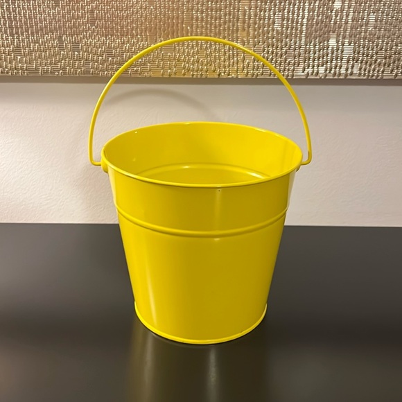 Accents | Yellow Metal Bucket | Poshmark